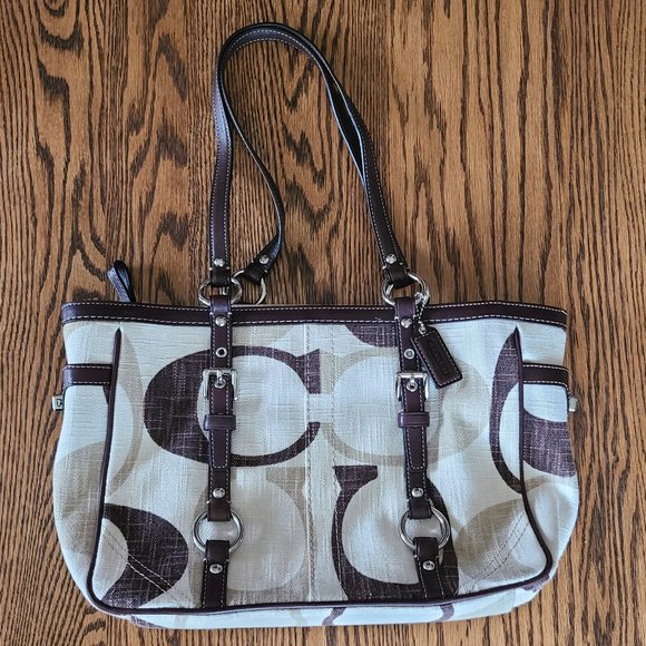 Coach | Bags | Coach Signature Tonal Gallery Tote Bag | Poshmark